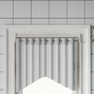 vidaXL Curtain Rails 2 Pcs White and Silver Aluminum - Bed Bath ...