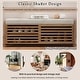 Distressed Shutter Storage Bench with Acacia Veneer for Retro Charm for ...