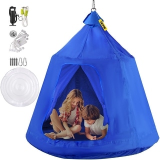 VEVOR Hanging Tree Tent Waterproof Kids Huggle Pod w/LED Rainbow Lights ...