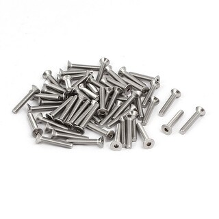 M3x18mm 304 Stainless Steel Flat Head Hex Socket Screws Fasteners ...