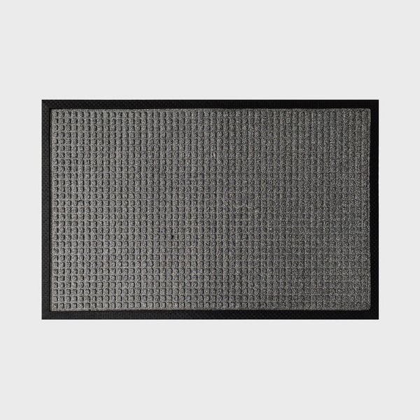 black door mat inside