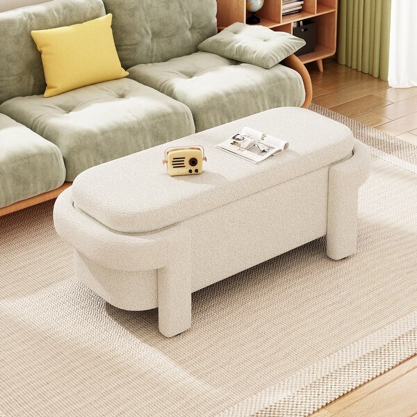 Fluffy storage ottoman store