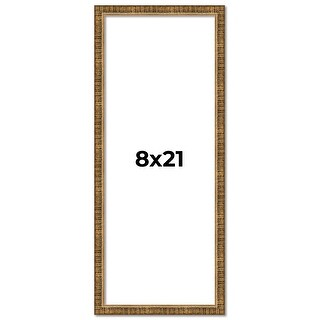 8x21 Frame Gold Kingsley Distressed Solid Wood Picture Frame Width ...
