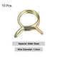 Double Wire Spring Hose Clamp, 10pcs 65Mn Steel 13mm Clips, Color Zinc ...