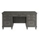Foundry Home Office 66" Wide Executive Desk, Brushed Pewter - Bed Bath ...