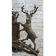 Two Stags Coat Of Arms Bronze Metal Wall Plaque Original Handmade ...