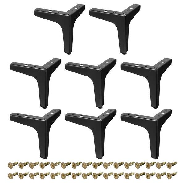 Metal Furniture Legs 5 Inch Furniture Feet Triangle Sofa Legs Black ...