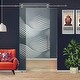 Sliding Glass Barn Door With Waves Design V2000 - Bed Bath & Beyond ...