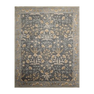 Hand Tufted Hand Made 100% Wool Transitional Oriental Area Rug Slate ...