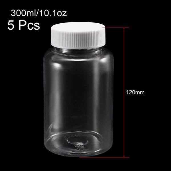 Plastic Lab Chemical Reagent Bottle Sample Sealing Container 5pcs ...