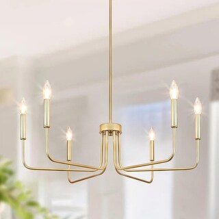 Gold Chandeliers Modern Farmhouse Chandelier 6 Lights 28.74" Rustic ...