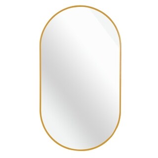 Gold 20*33IN Pill Shaped Mirror for Bathroom,living room - Bed Bath ...