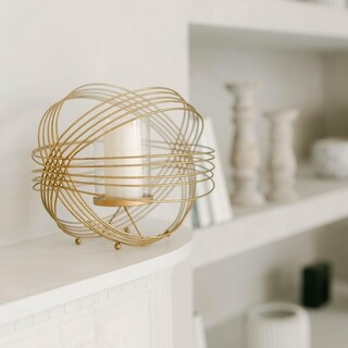 Gold Metal Sphere Tea Light Candle Holder - Bed Bath & Beyond - 40299246