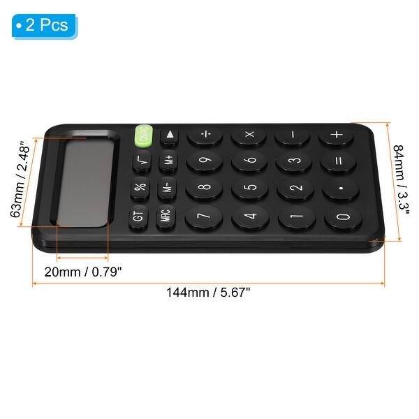 Desk Basic Cute Calculator 2pcs Calculators Battery Powered 12 Digit ...