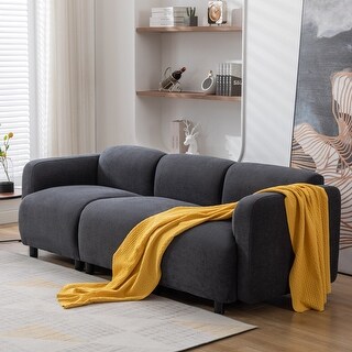 3-seat DARK GREY Cloud Sleeper Recliner Modular Loveseat Sofa - Bed ...