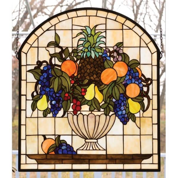 Meyda Tiffany Stained Glass Tiffany Window from the Garden Flowers ...
