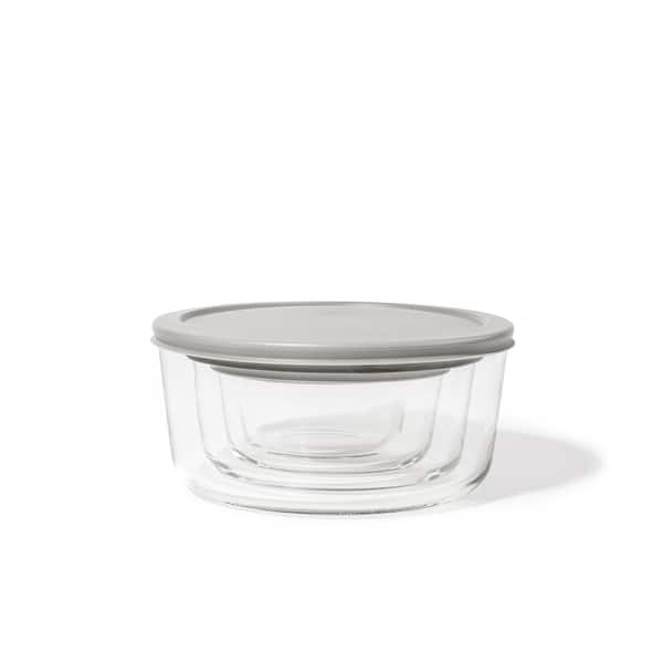 Dura Living Glass Food Containers - 8 Piece Round Nesting Space-Saving ...