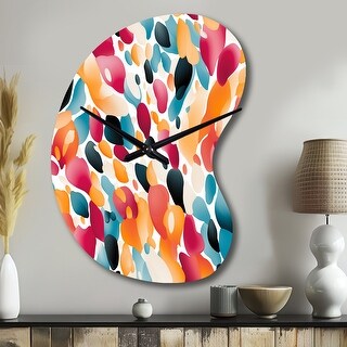 Pink And Blue Vibrant Abstract Wilderness - Abstract Wall Clocks in ...