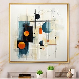 Designart "Colorful Mid Century Geometry Patchwork III" Abstract ...