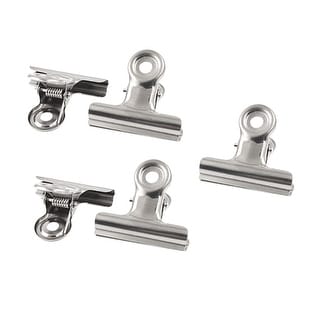 2" Width Silver Tone Metal File Binder Clips Clamps 5 Pcs - 2" Width ...