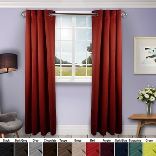 Premium Room Darkening Curtain with Grommet 1 Panel - Red 52" x 96 ...