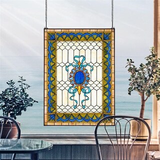 Design Toscano Cranbrook Terrace Tiffany-Style Stained Glass Window ...