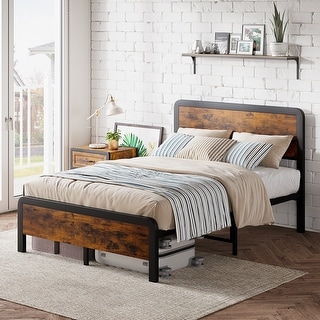 Wooden Platform Bed Frame No Box Spring Needed - Bed Bath & Beyond ...