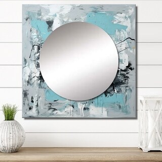Designart "Serene Subtility In Abstract Light Blue III" Abstract ...