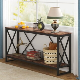 70.9 Inches Long Entryway Table for Living Room, Wood Sofa Table - 11. ...
