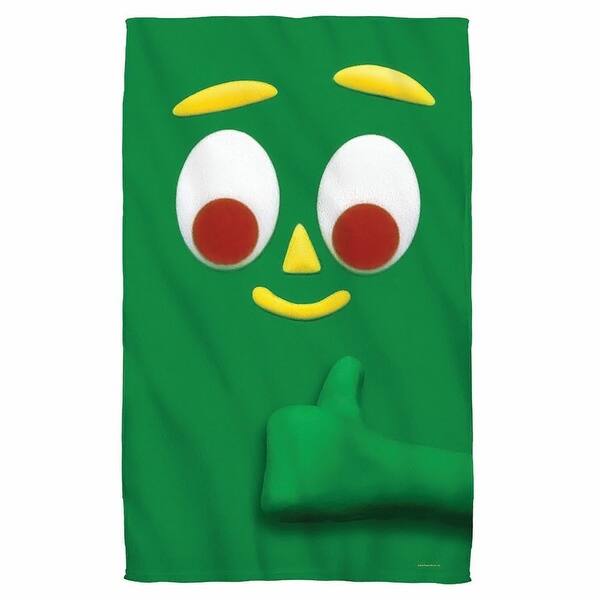 Gumby 1960's Claymation Animated TV Series Big Face Beach Towel - Bed ...