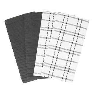 RITZ Royale 4-Pack Solid and Coordinate Kitchen Towel Set - Bed Bath ...