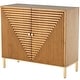 Brown Wood Carved Square Geometric Cabinet with Gold Accents - Bed Bath ...