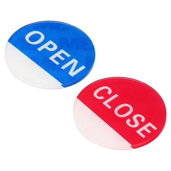 Open/Close Sticker, Acrylic Self Stick Business Door Label Signs for ...