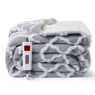 Electric Blanket, Heated Throw Blanket, Tufted Jacquard Heating ...