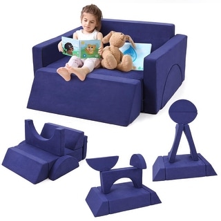 Modular Kids Sofa Toddler Couch, Multifunctional Play Couch Convertible ...