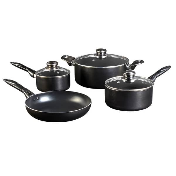 Basic Essentials 7 piece Aluminum Cookware Set - Bed Bath & Beyond ...