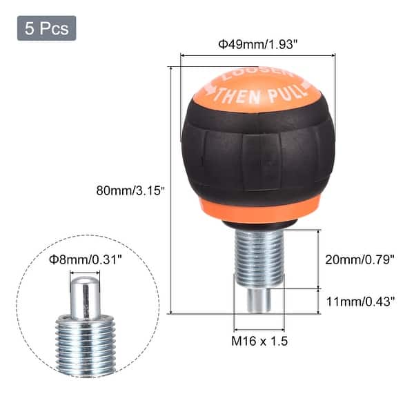 M16 Fitness Equipment Pull Pin Spring Knob for Fitness 5pcs - Bed Bath ...