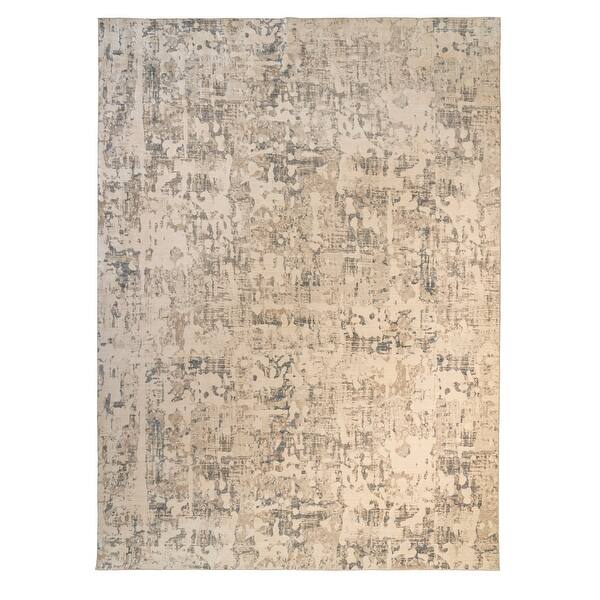 Gertmenian Hurston Monti Modern Abstract Natural Ivory Indoor Area Rug ...