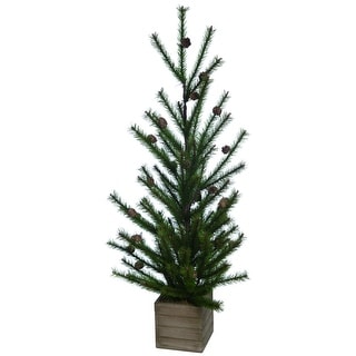 Transpac Artificial 36 in. Green Christmas Tree with Container - Bed ...