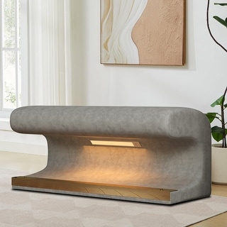 Modern Styles Faux Leather Upholstered Entryway Bedroom End of Bed ...