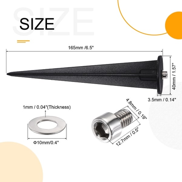 Floodlight Ground Stake 1.57x6.5 Inch Spikes for LED Flood Light ...