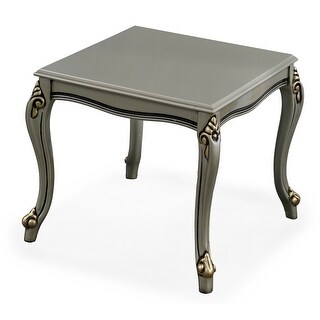 Berkay Traditional End Table, Wooden Top, Gold Detail - 47" x 17" x 31 ...
