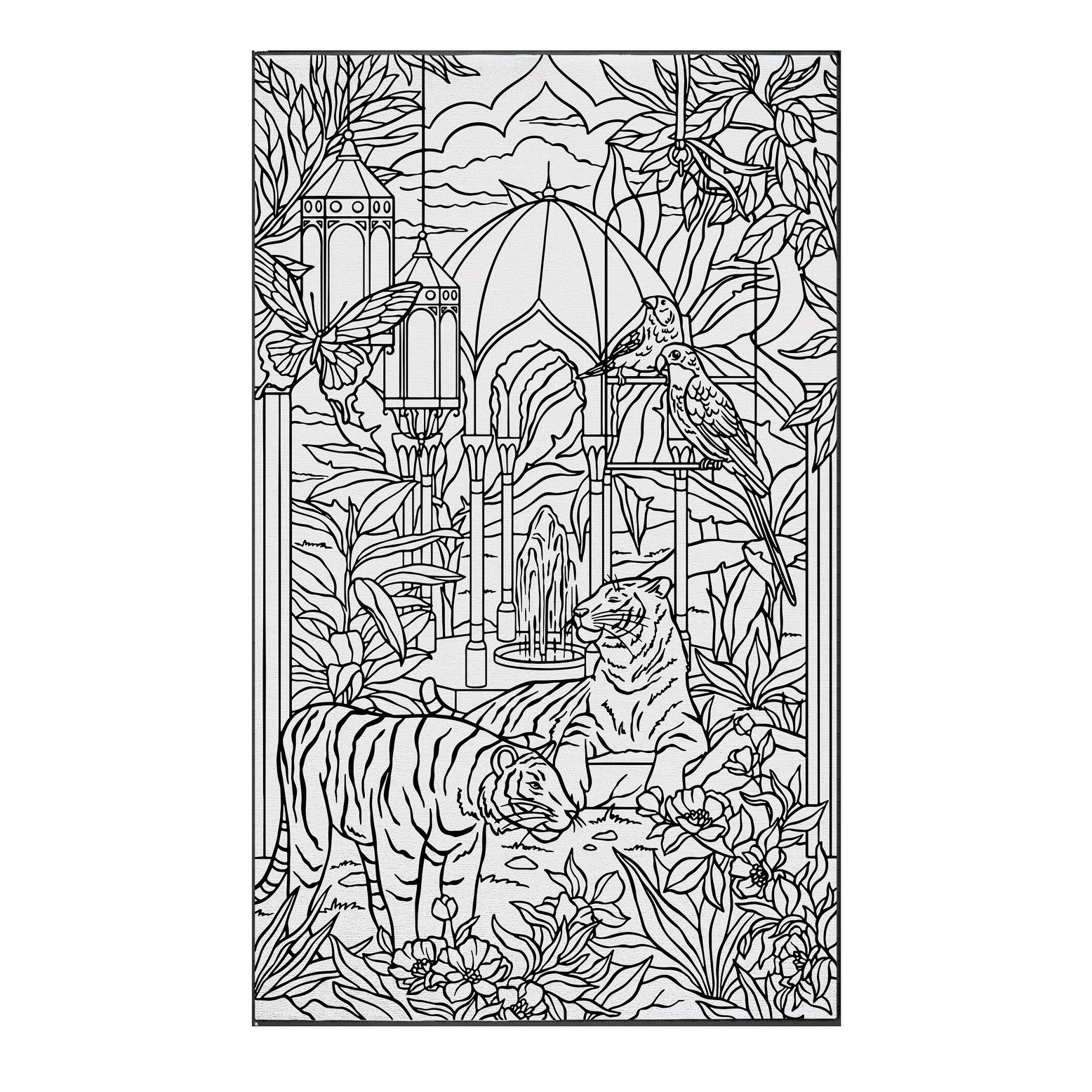 safari scene coloring pages