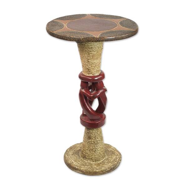 Handmade Three Dancers Cedar wood accent table (Ghana) - Bed Bath ...