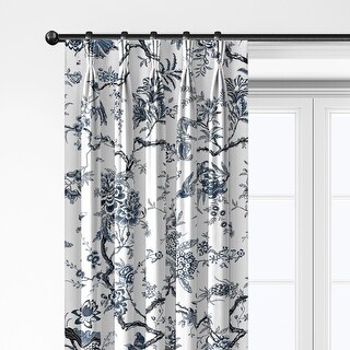 Tree Top Sky Cotton Pinch Pleat Drapery Panel Set of 2 - Bed Bath ...