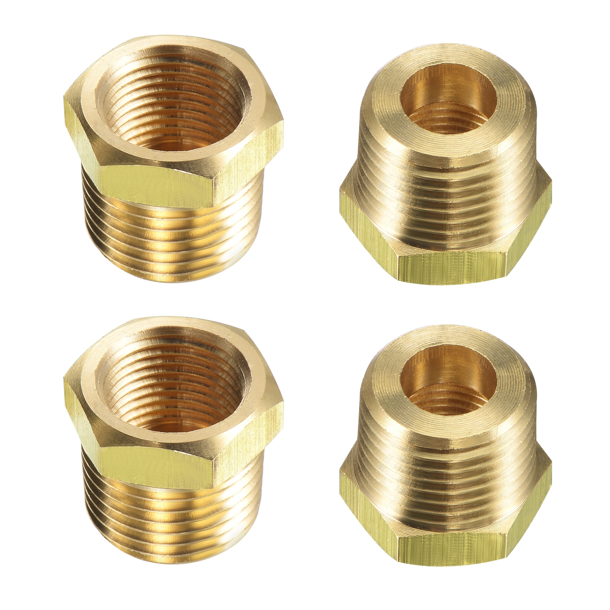 Brass Pipe Fitting Reducer Adapter for Pressure Gauge Engine Temp ...