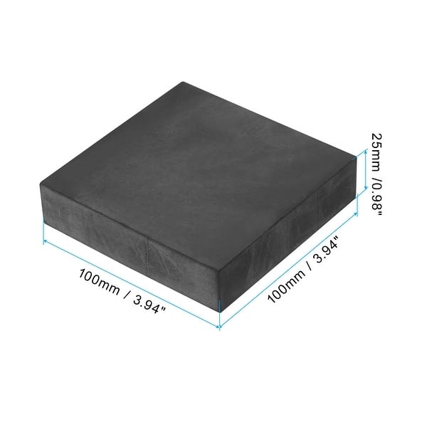 4x4x0.4" Rubber Bench Block Square Metal Stamping Hammering Base, Black ...