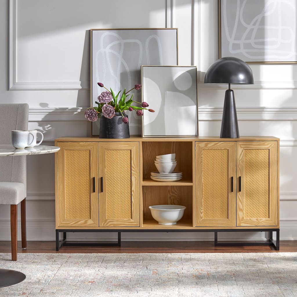 Lifestorey Natalie Cane Door Sideboard - Overstock - 37251556