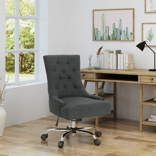 Mid-Back Task Chair, Fabric Home Office Chair, Swivel Design for Living ...