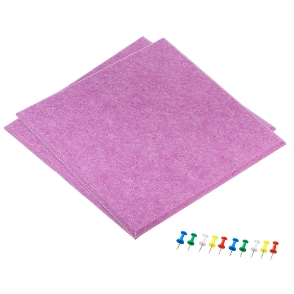 6Pcs Felt Pin Board Tile Self Adhesive Square Wall Bulletin Push Pin ...